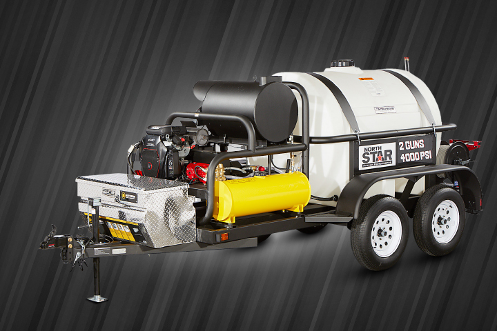 Northstar Hot Water Commercial Pressure Washer Trailer With 2 Wands